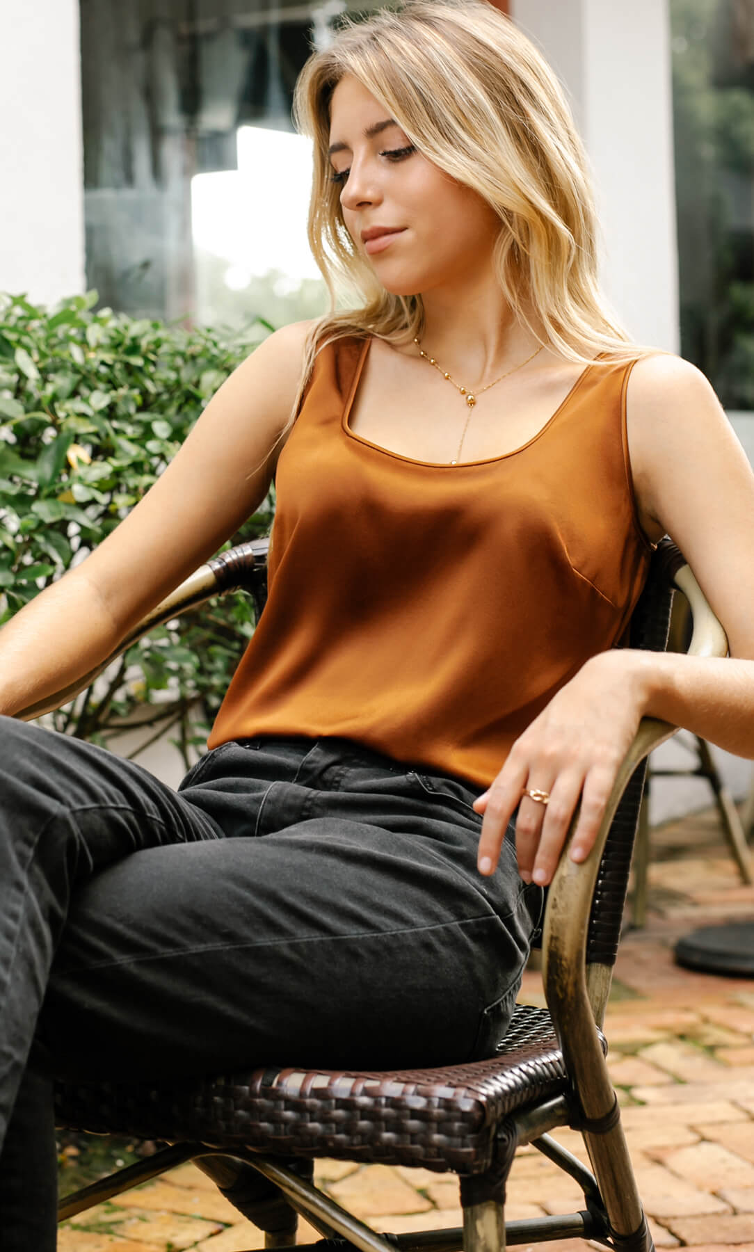 Fiora Silk Tank - 100% Silk Tank | Ravella Luxury Silkwear