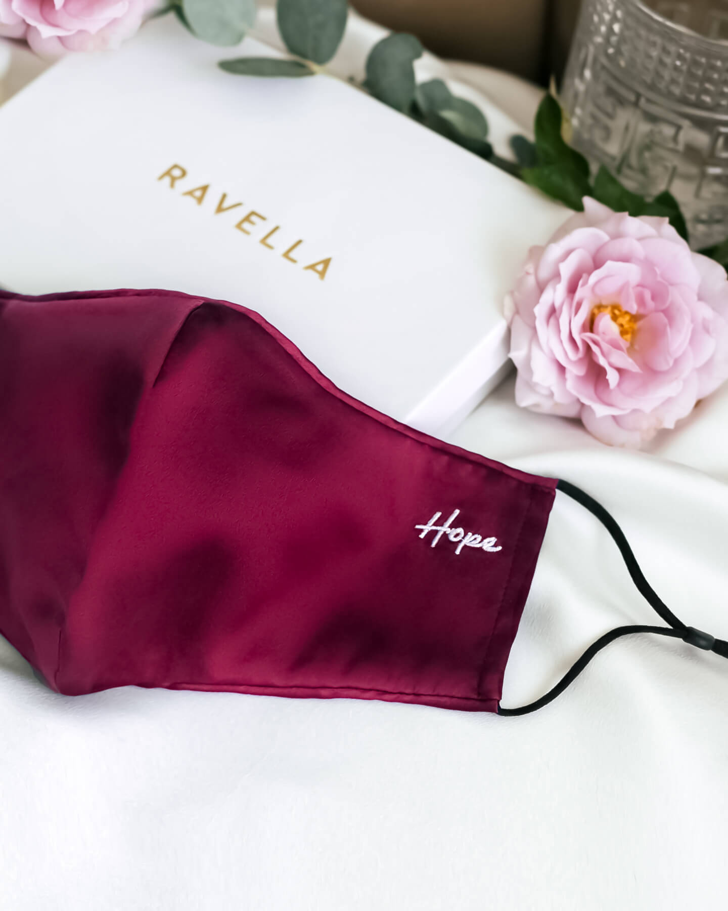 Hope Silk Face Mask | 100% Silk - 3 Layers, Washable, Adjustable – Ravella