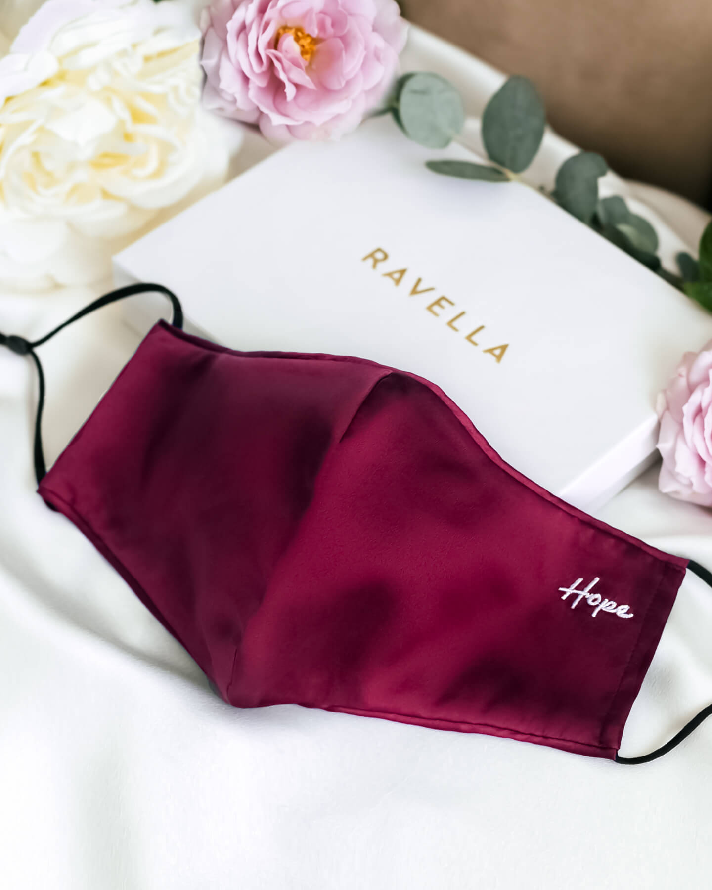 Hope Silk Face Mask | 100% Silk - 3 Layers, Washable, Adjustable – Ravella