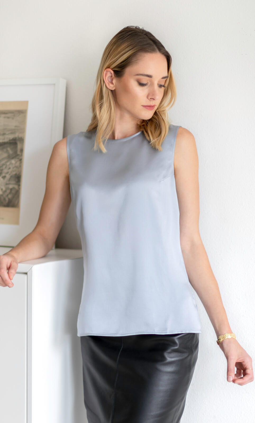 Giada Silk Shell Tank – 100% Silk Tank | Ravella Luxury Silkwear